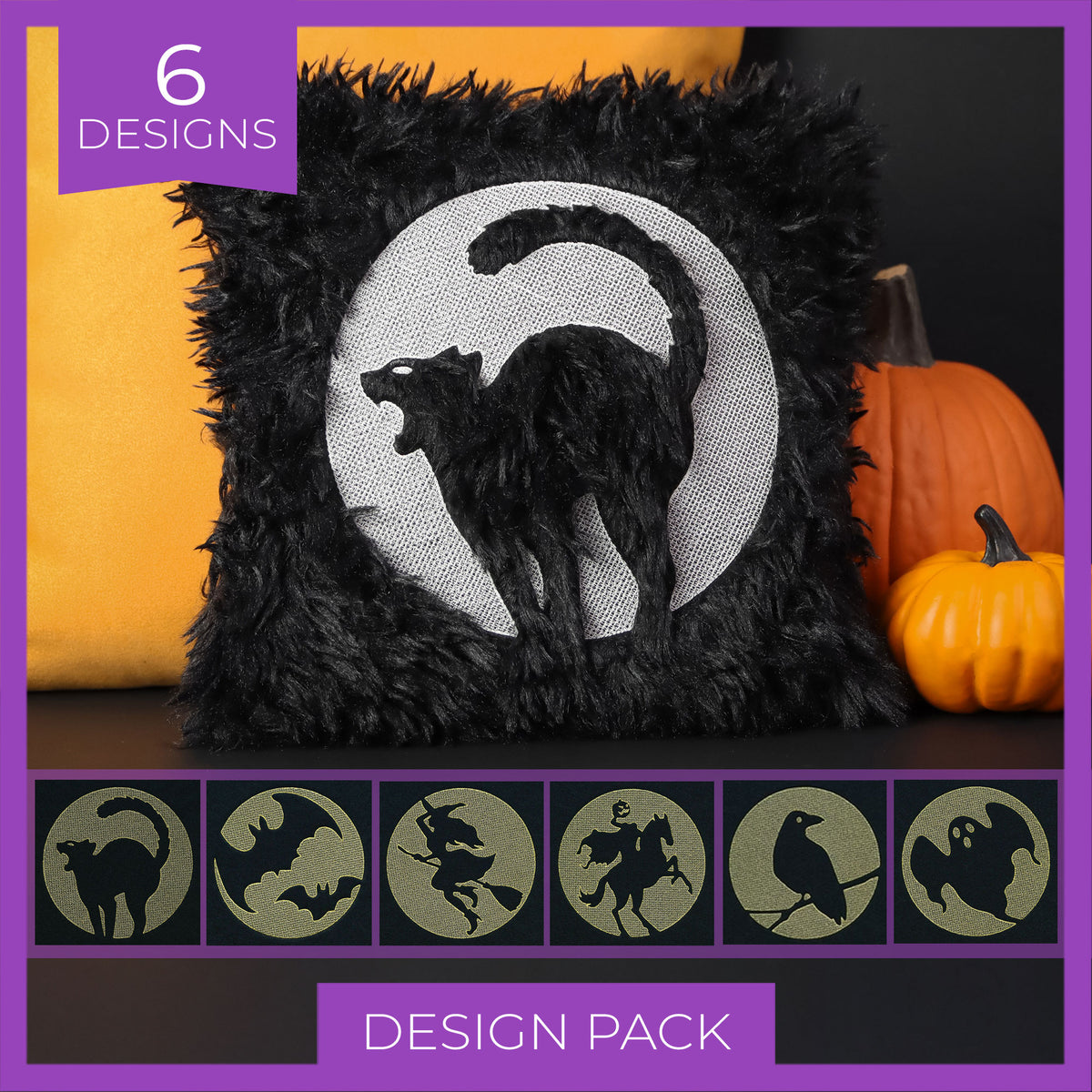 A Spooky Halloween Circles (Embossed) Design Pack – Urban Threads