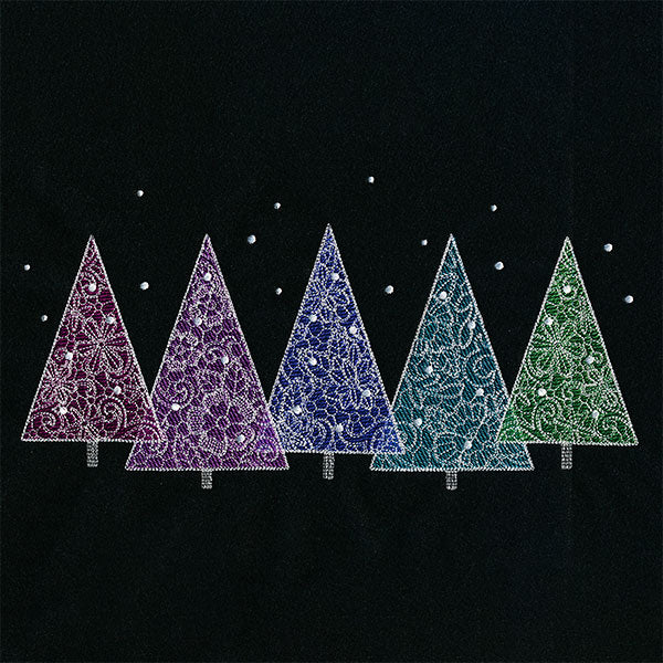 Festive Blooms Christmas Tree Border – Urban Threads