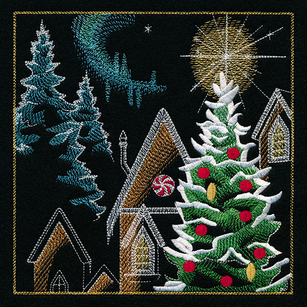 Reindeer & Gingerbread Christmas Scene II - Panel 3 – Urban Threads