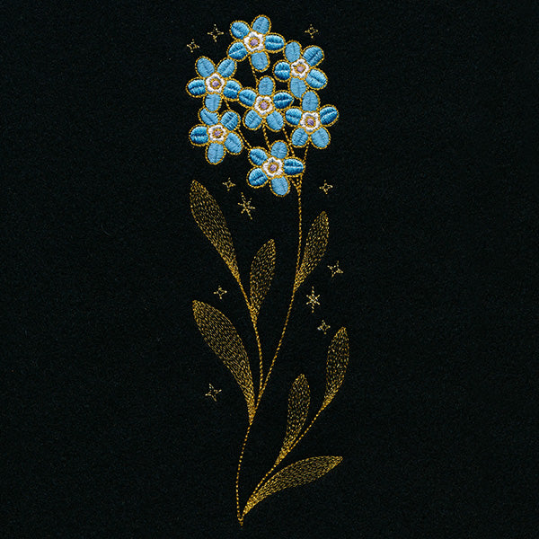 Gilded Forget-Me-Not Border – Urban Threads
