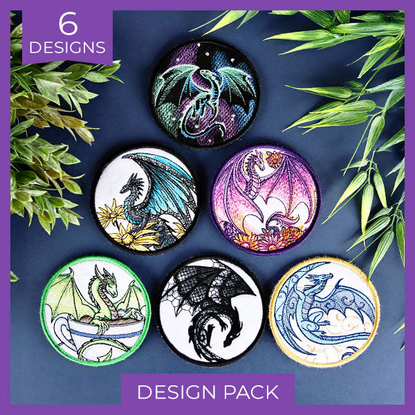 Dragon Coasters II (In-the-Hoop) Design Pack – Urban Threads