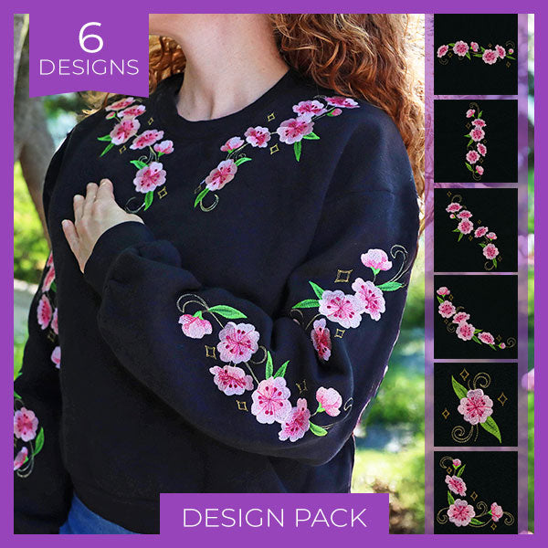 Swirling Gilded Blossoms Design Pack – Urban Threads