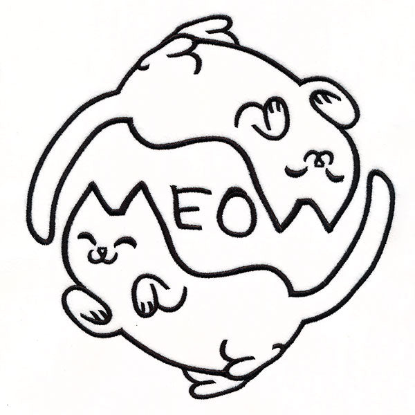 Meow Yin Yang Cat Circle – Urban Threads