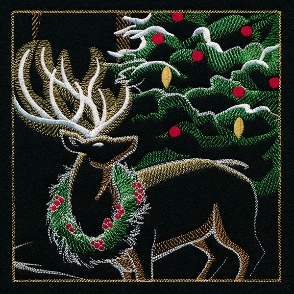 Reindeer & Gingerbread Christmas Scene II - Panel 5 – Urban Threads