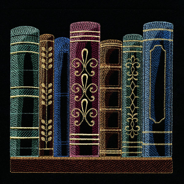 Build a Bookshelf Scene – 7 Book Row – Urban Threads