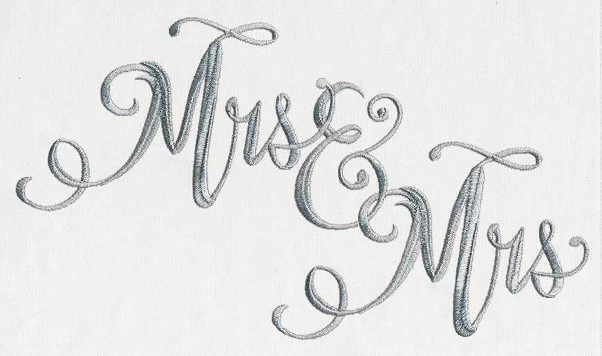 Mrs. and Mrs. Script – Urban Threads