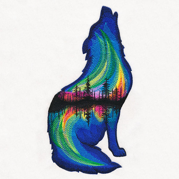 Northern Lights Wolf – Urban Threads