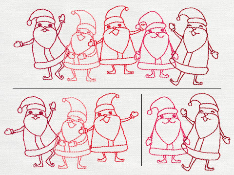 Dancing Santa Border (Split) – Urban Threads