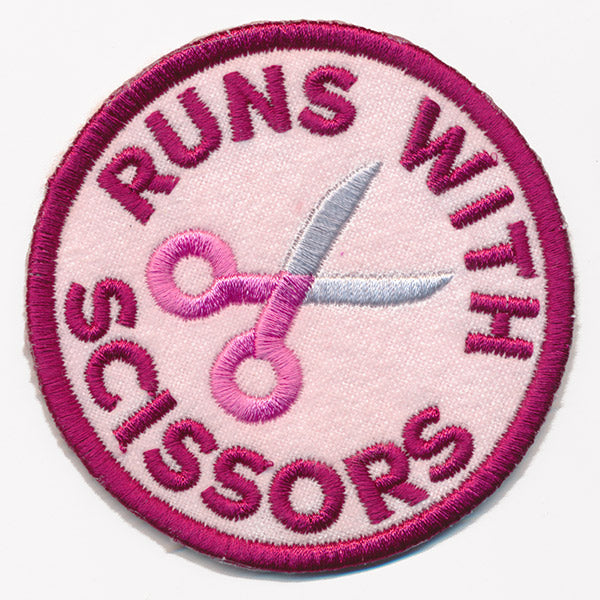 Crafty Merit Badges - Runs with Scissors (Patch) – Urban Threads